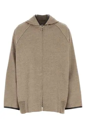 Bottega Veneta Cappuccino Wool Blend Jacket - Brown