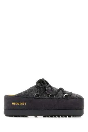 Moon Boot Dark Grey Fabric X Guest In Residence Evx Slippers - Gray