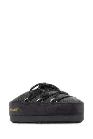 Moon Boot Dark Grey Fabric X Guest In Residence Evx Slippers - Gray