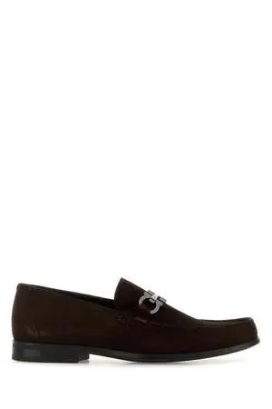 FERRAGAMO Suede Grandioso Loafers - Brown