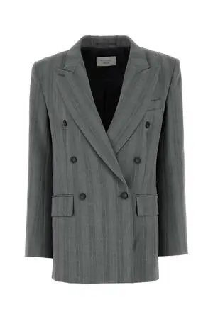 Sportmax Embroidered Stretch Wool Blend Merlot Blazer - Multicolor