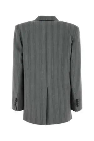 Sportmax Embroidered Stretch Wool Blend Merlot Blazer