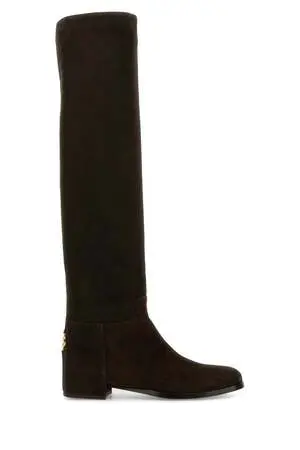 Dolce & Gabbana Chocolate Suede Boots - Brown
