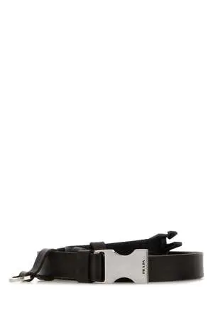 Prada Dark Leather Belt - Brown