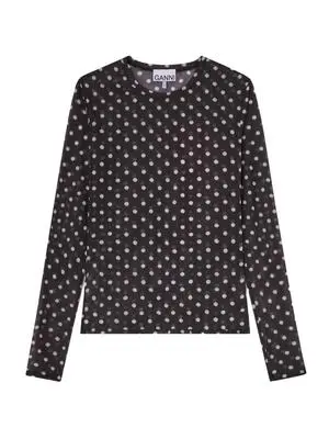 GANNI Long-sleeved Top - Black