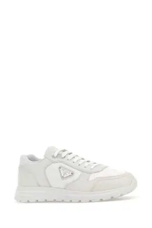 Prada Leather And Fabric Sneakers