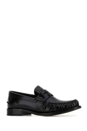 Prada Leather Loafers - Black