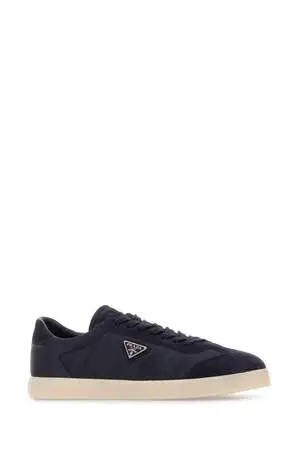 Prada Midnight Re-nylon And Suede Sneakers