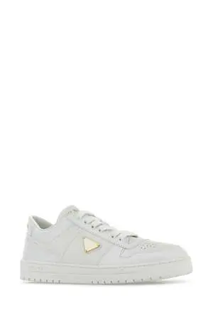 Prada Leather Montecarlo Sneakers - White