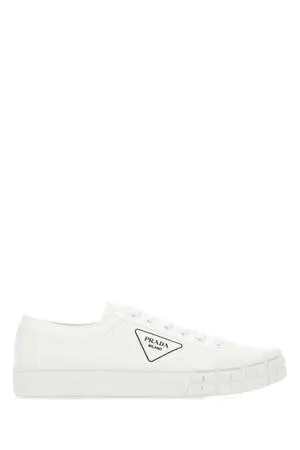 Prada Gabardine Wheel Sneakers - White