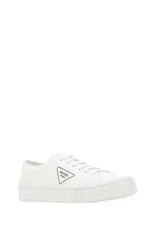 Prada Gabardine Wheel Sneakers - White