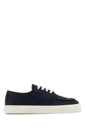 Prada Navy Leather Sneakers - Blue