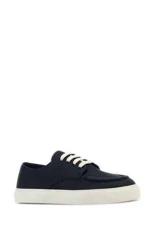 Prada Navy Leather Sneakers - Blue