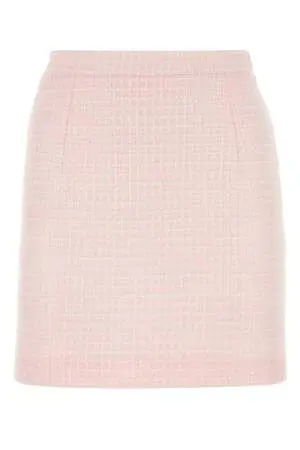Alessandra Rich Tweed Mini Skirt - Pink