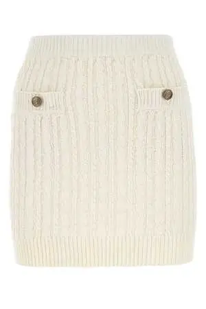 Prada Cotton Blend Mini Skirt - White