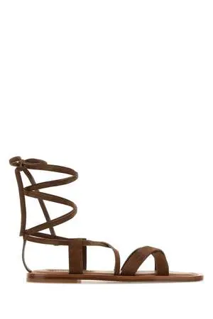 Miu Miu Suede Sandals - Brown