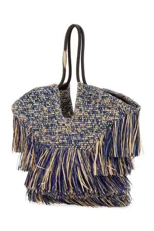 Zimmermann Raffia Shopping Bag - Blue
