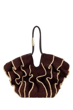 Zimmermann Raffia Goldentime Shopping Bag - Brown