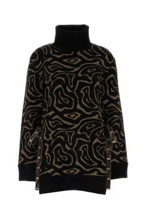 Emilio Pucci Embroidered Polyester Blend Oversize Sweater - Multicolor