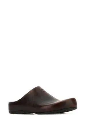 Miu Miu Dark Leather Slippers