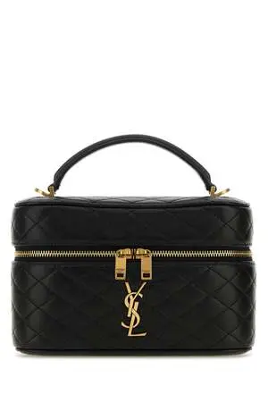 Saint Laurent Nappa Leather Vanity Gaby Handbag - Black