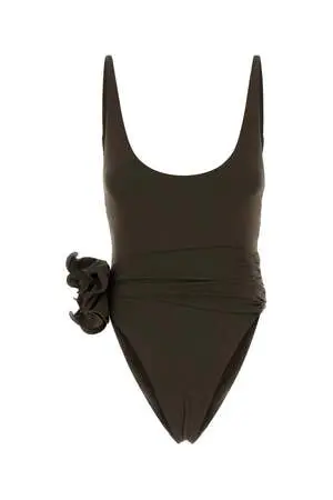 Magda Butrym Stretch Nylon One-piece Swimsuit - Brown
