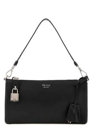 Prada Leather Card Holder - Black