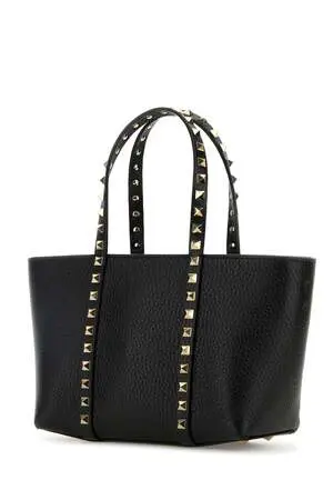 Valentino Garavani Leather Medium Rockstud Handbag