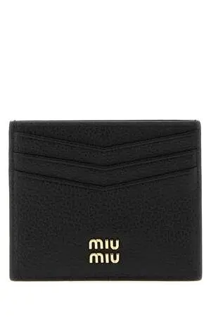 Miu Miu Leather Card Holder - Black