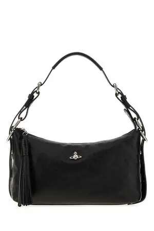 VIVIENNE WESTWOOD Leather Shoulder Bag - Black