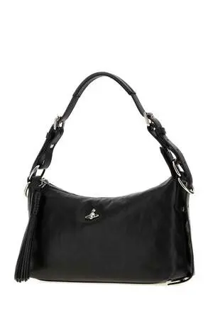 VIVIENNE WESTWOOD Leather Shoulder Bag - Black