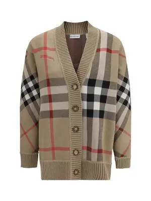 Burberry Check Archive Wool Sweater - Cream