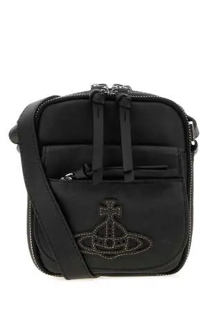 VIVIENNE WESTWOOD Leather Small Eton Crossbody Bag - Black