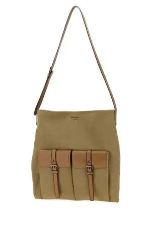 Prada Khaki Canvas Route Shopping Bag