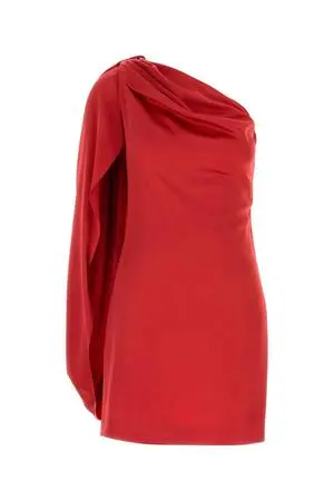 Stella McCartney Satin One-shoulder Mini Dress - Red
