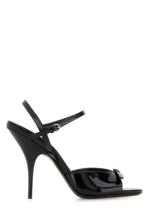 Miu Miu Leather Sandals - Black
