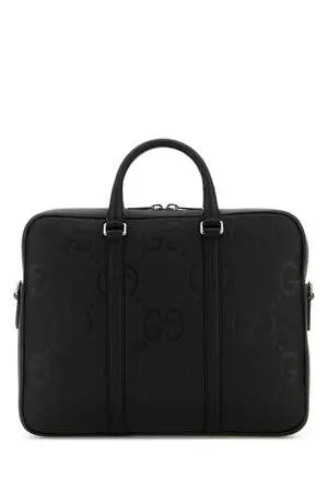 Gucci Leather Briefcase - Black