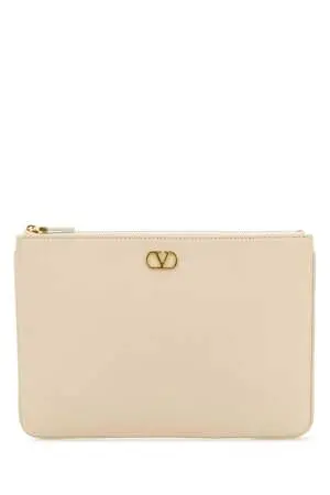 Valentino Garavani Ivory Leather Pouch