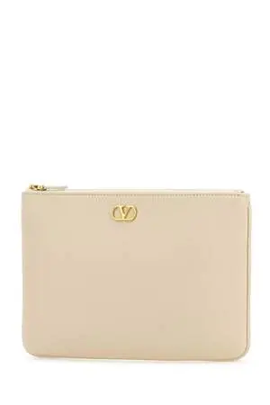 Valentino Garavani Ivory Leather Pouch