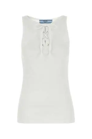 Prada Cotton Tank Top - White