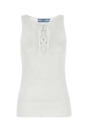 Prada Cotton Tank Top - White