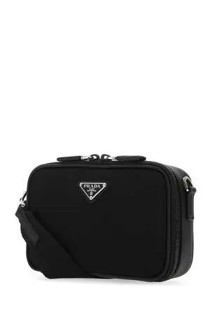 Prada Leather And Nylon Crossbody Bag
