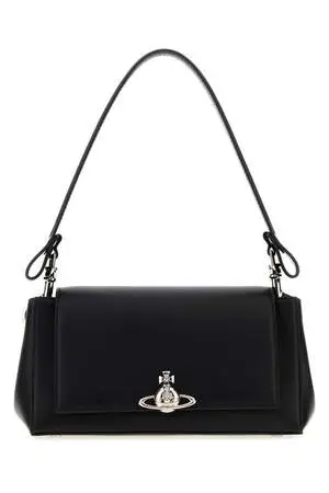 VIVIENNE WESTWOOD Synthetic Leather Medium Hazel Shoulder Bag - Black