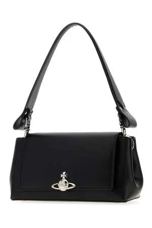 VIVIENNE WESTWOOD Synthetic Leather Medium Hazel Shoulder Bag - Black