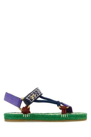 Valentino Garavani Embroidered Fabric Lake Powell Sandals - Multicolor