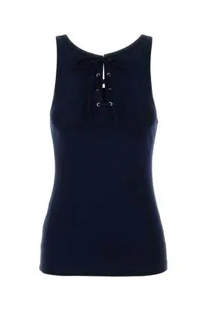 Prada Navy Cotton Tank Top - Blue