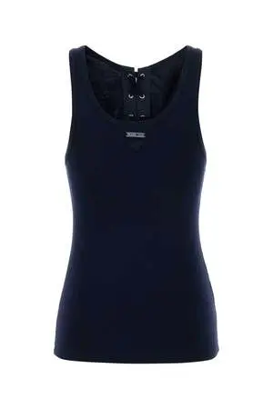 Prada Navy Cotton Tank Top