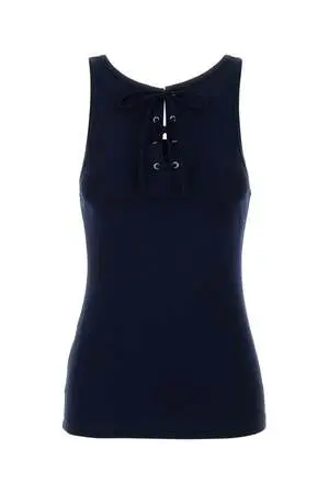 Prada Navy Cotton Tank Top - Blue