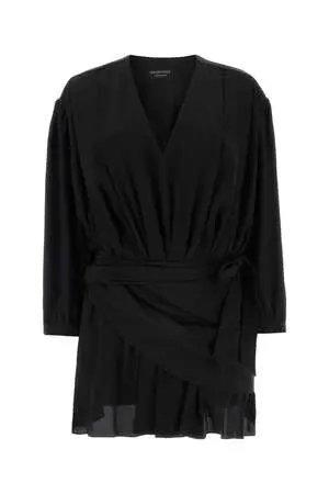 Balenciaga Crepe Mini Dress - Black