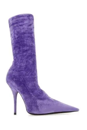 Balenciaga Velvet Ankle Boots